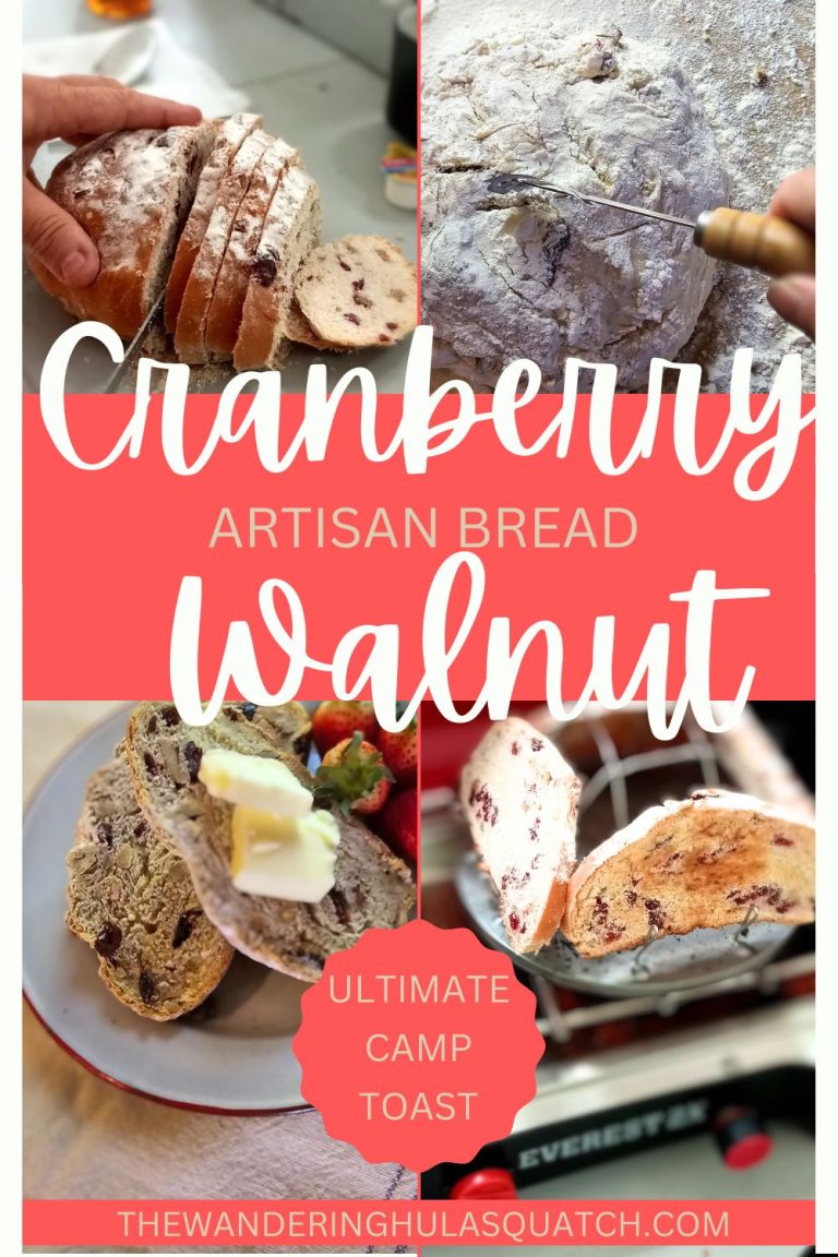 CRANBERRY WALNUT ARTISAN BREAD- ULTIMATE CAMP TOAST - The Wandering Hulasquatch